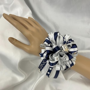 Graduation Wrist Corsage With Charm, School Colors, High School ...