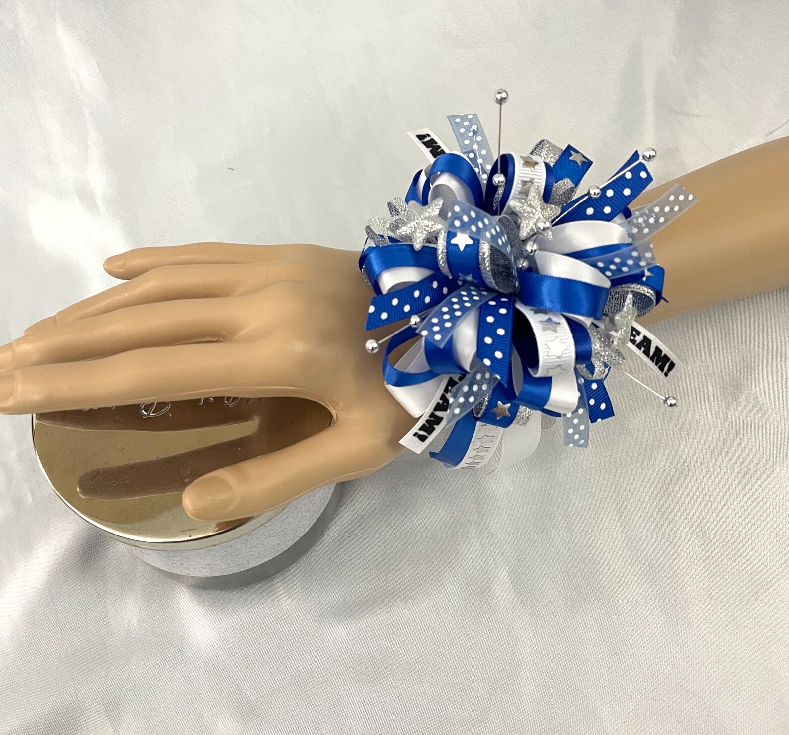 Go Team School Colors Wrist Corsage, Customize, Cheer - Etsy