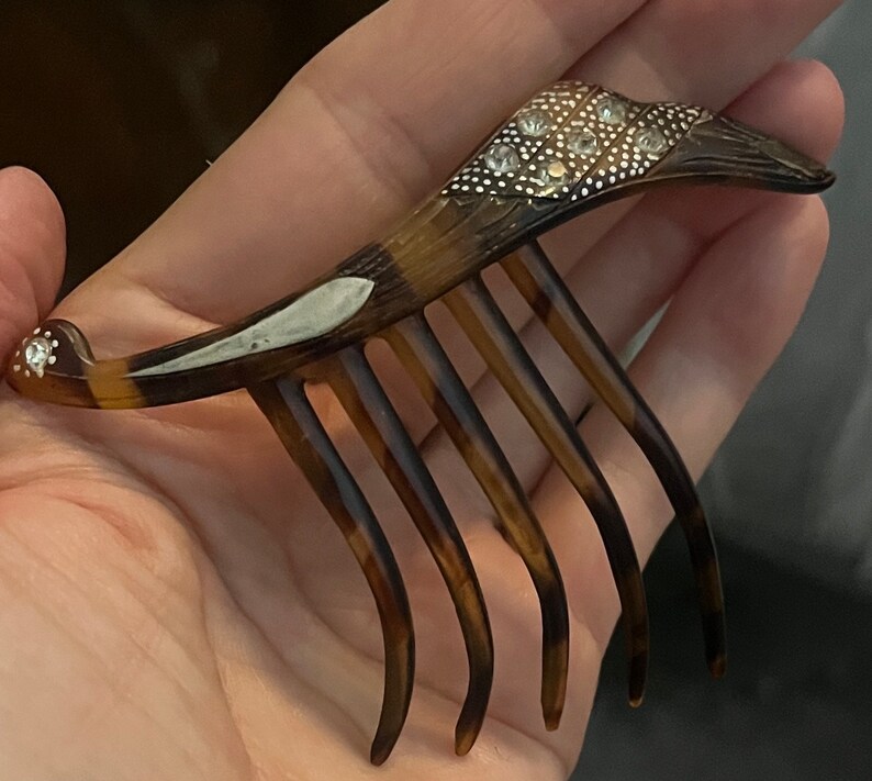 Ladylike Hair Accessory Vintage Hair Comb Tortoise Shell - Etsy