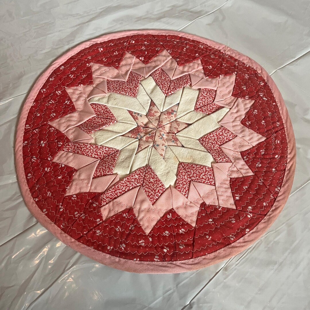 Vintage Quilted Hot Pad - Etsy