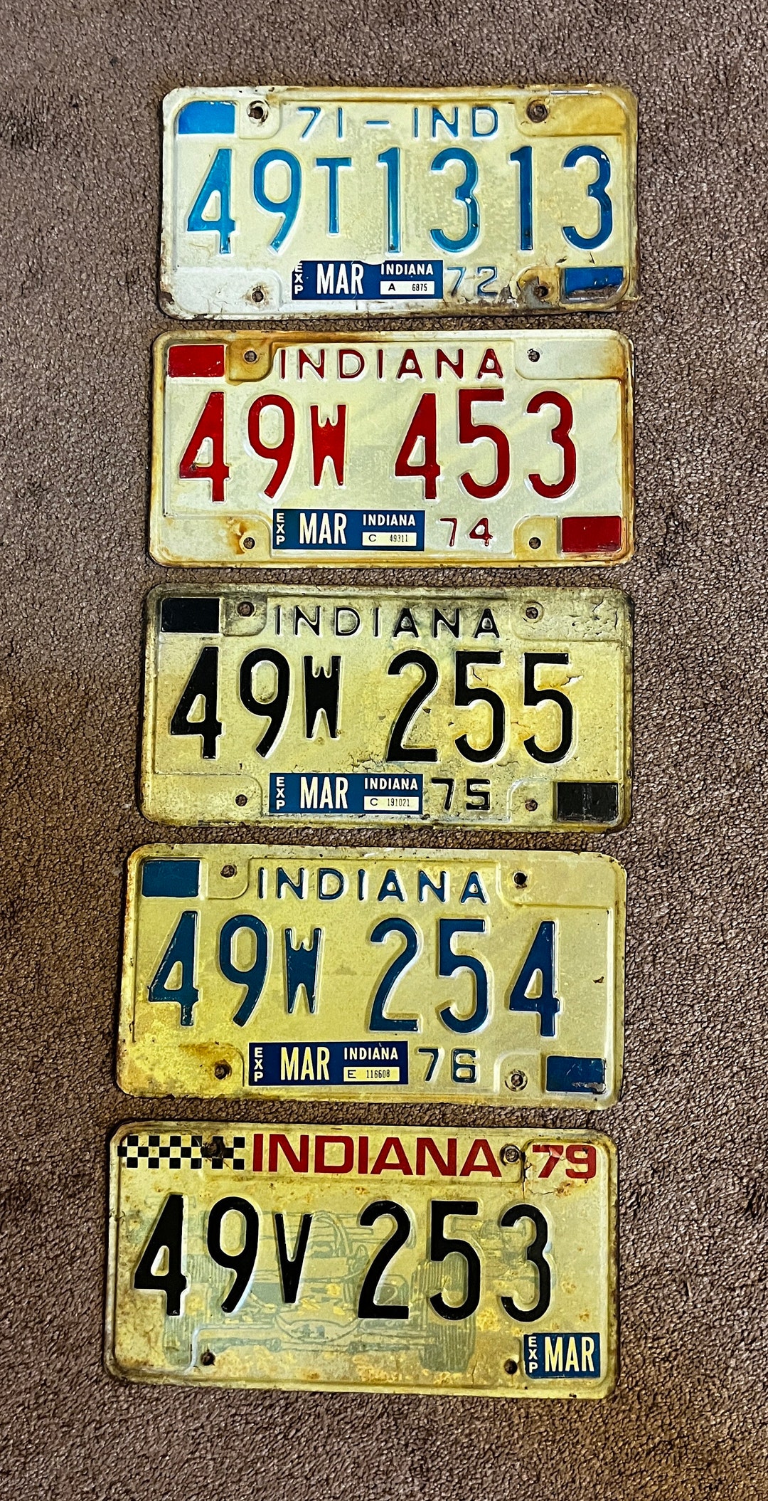 1970’s License Plates Indiana - Etsy