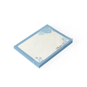 Blue Floral 4x3 Sticky Post-it® Notes - Calming Stationary, Desk ...