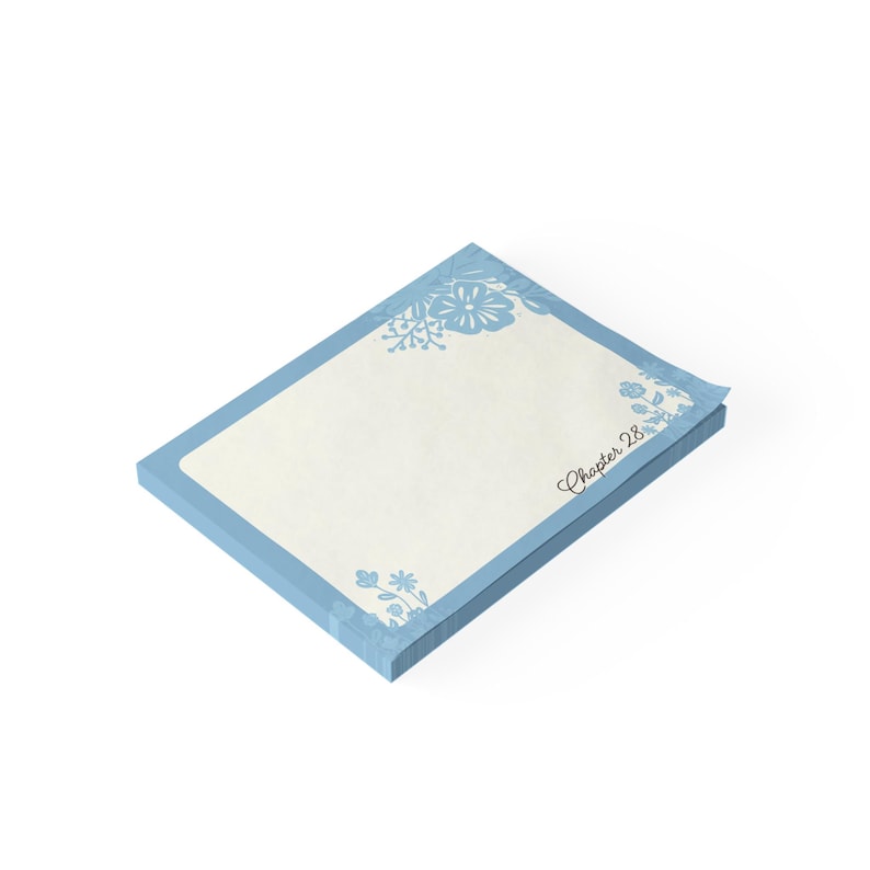 Blue Floral 4x3 Sticky Post-it® Notes - Calming Stationary, Desk ...