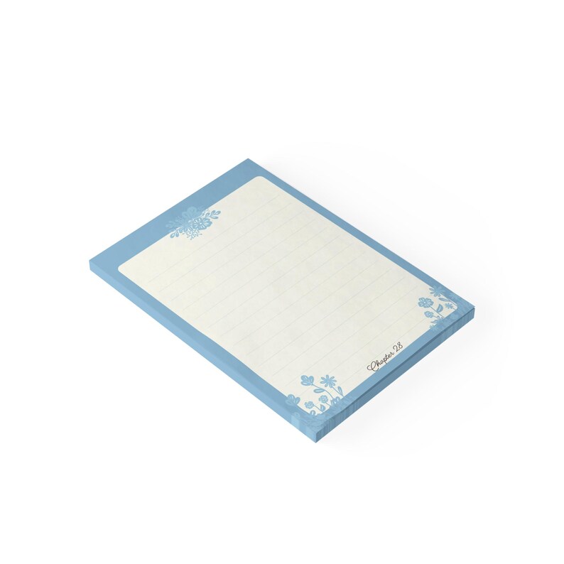 Blue Floral Post-it® Sticky Note Pads - Feminine Stationery, Grocery ...