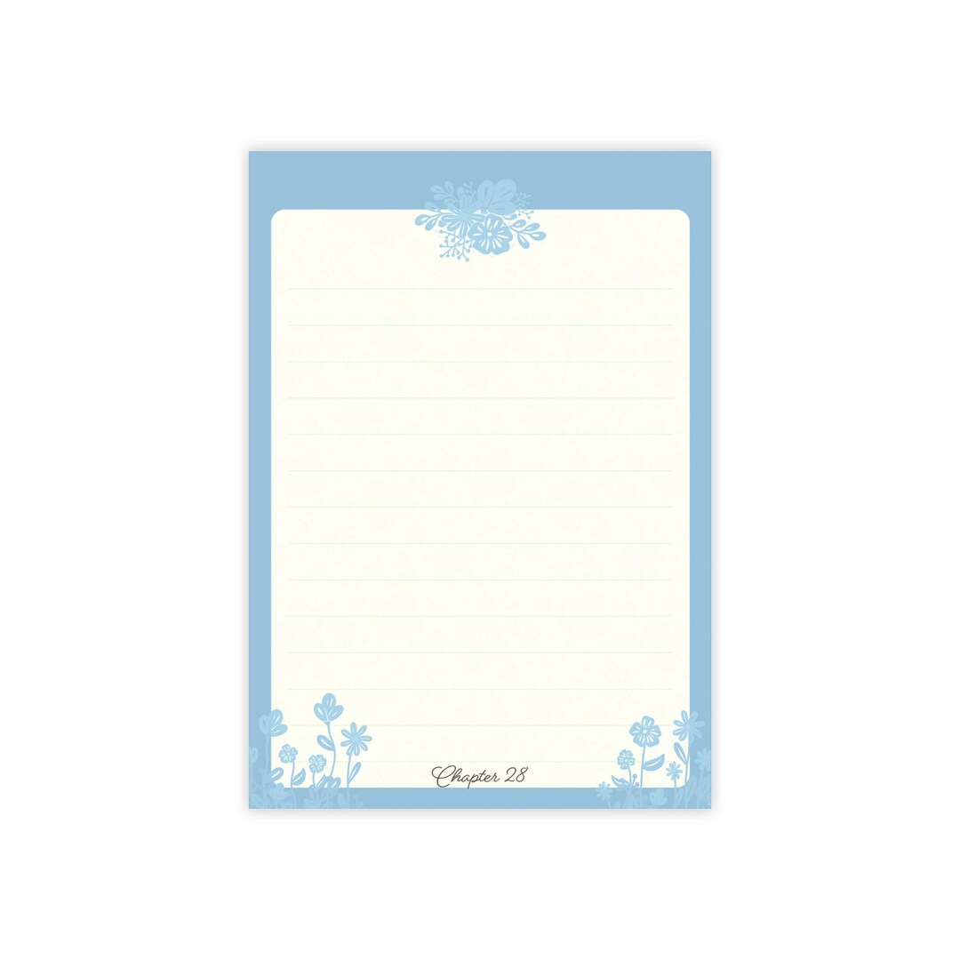 Blue Floral Post-it® Sticky Note Pads - Feminine Stationery, Grocery ...