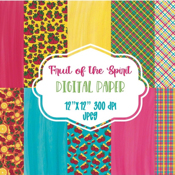 Fruit Digital Paper - Etsy