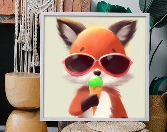 Ice Cream Fox - Etsy