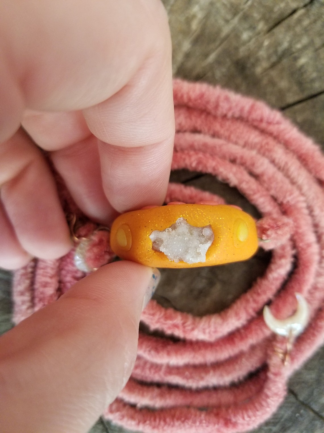 Slow Down Snail Timepiece Wristwrap Polymer Clay Crystal Wrap - Etsy