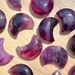 Purple/pink Fluorite Moons | Choose Which One | Crescent Moon Crystal ...