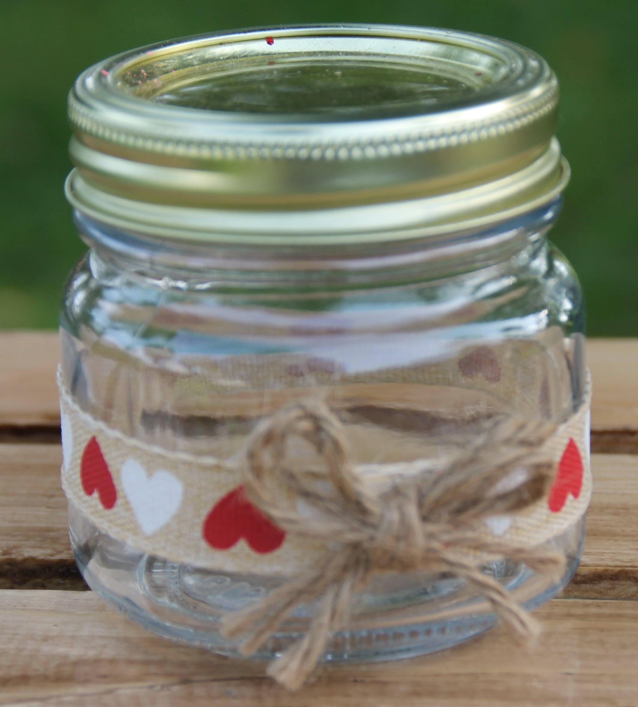 Heart Ribbon Mini Mason Jar - Etsy