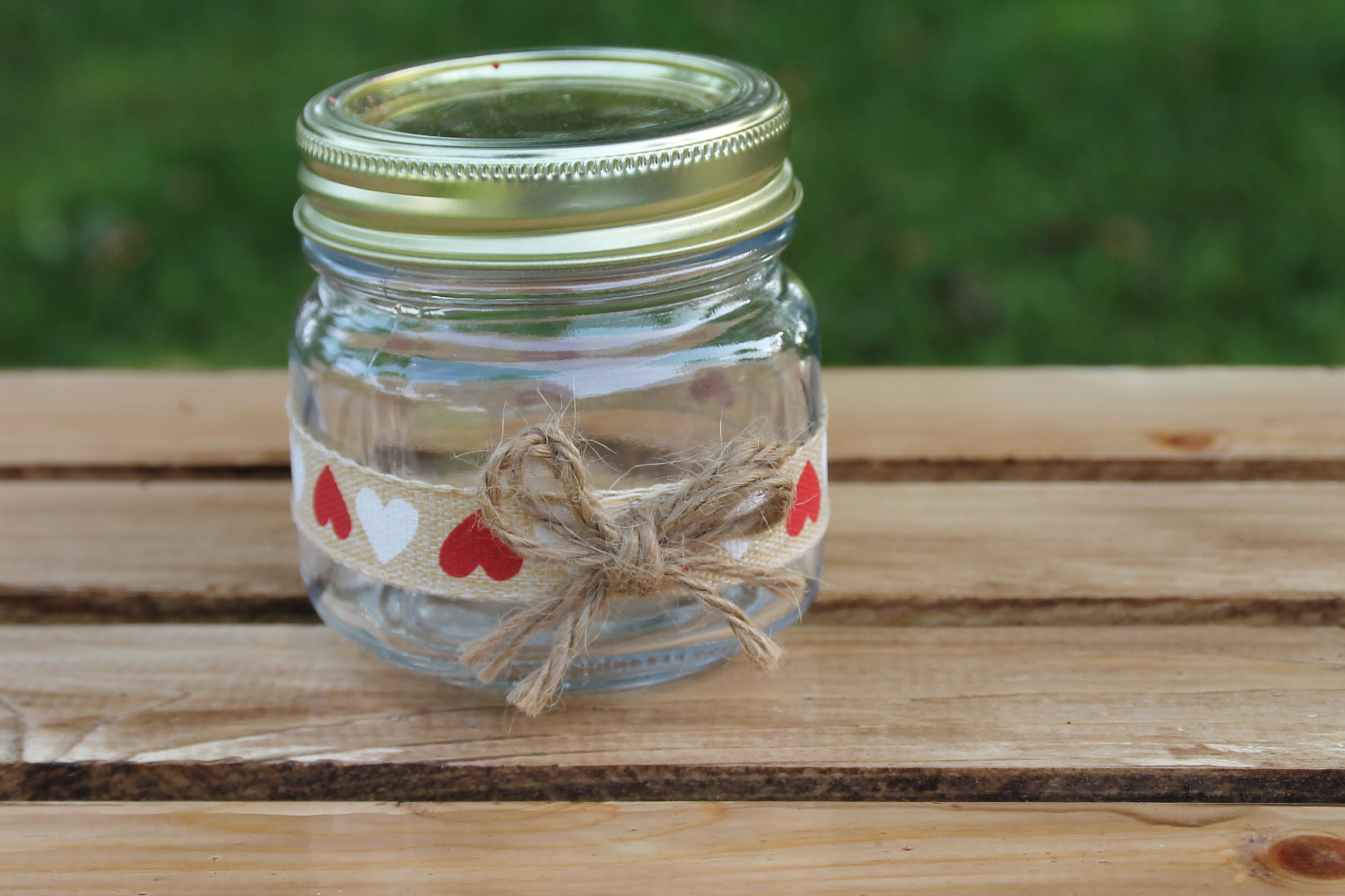 Heart Ribbon Mini Mason Jar - Etsy