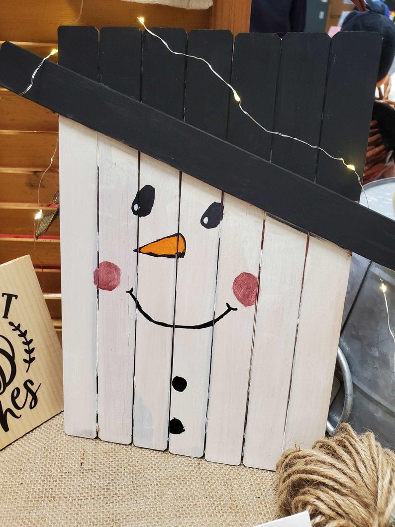 Wooden Scarecrow and Snowman Reversible Sign Decor - Etsy