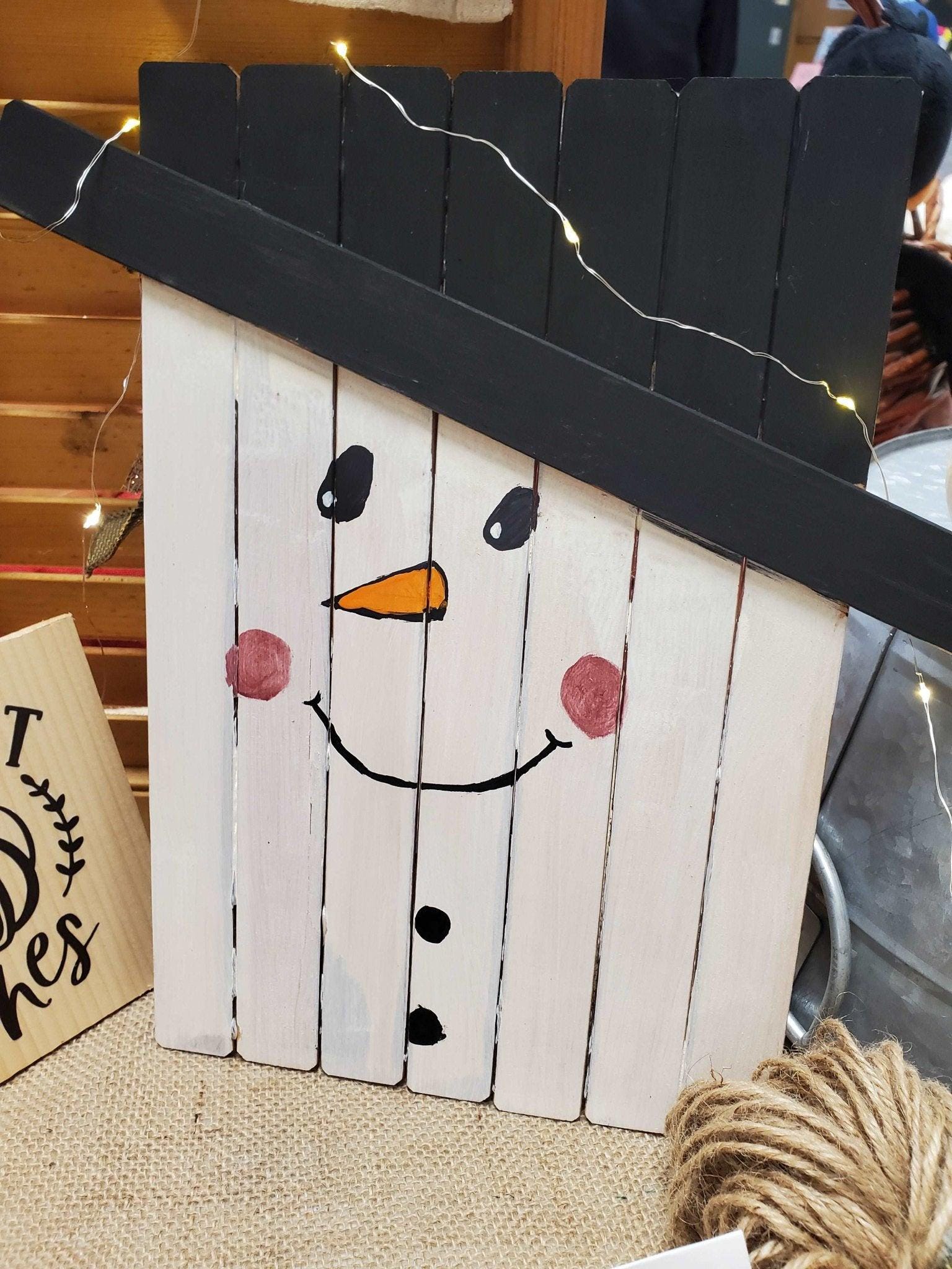 Wooden Scarecrow and Snowman Reversible Sign Decor - Etsy