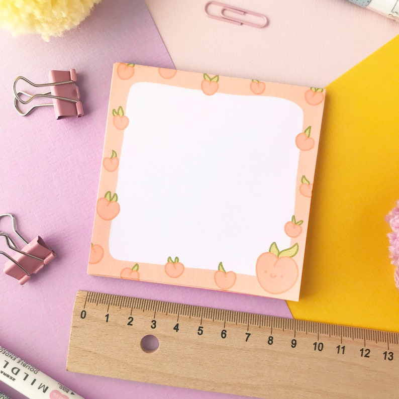 Handmade Peach Notepad - Etsy