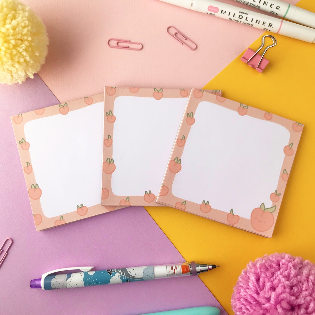 Handmade Peach Notepad - Etsy