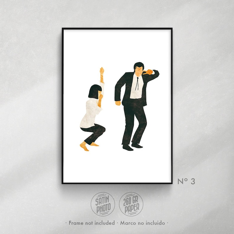 Pulp Fiction Dance Inspired Prints A5 to A2 / Jack Rabbit - Etsy
