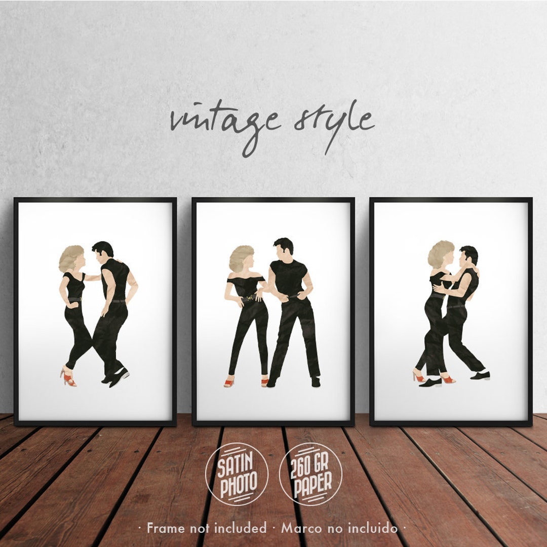 Grease Movie Posters Set | Danny Sandy Dance Scene You're the One That ...