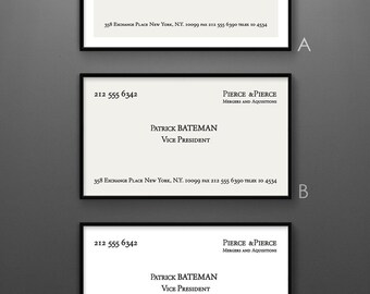 Patrick Bateman Card - Etsy