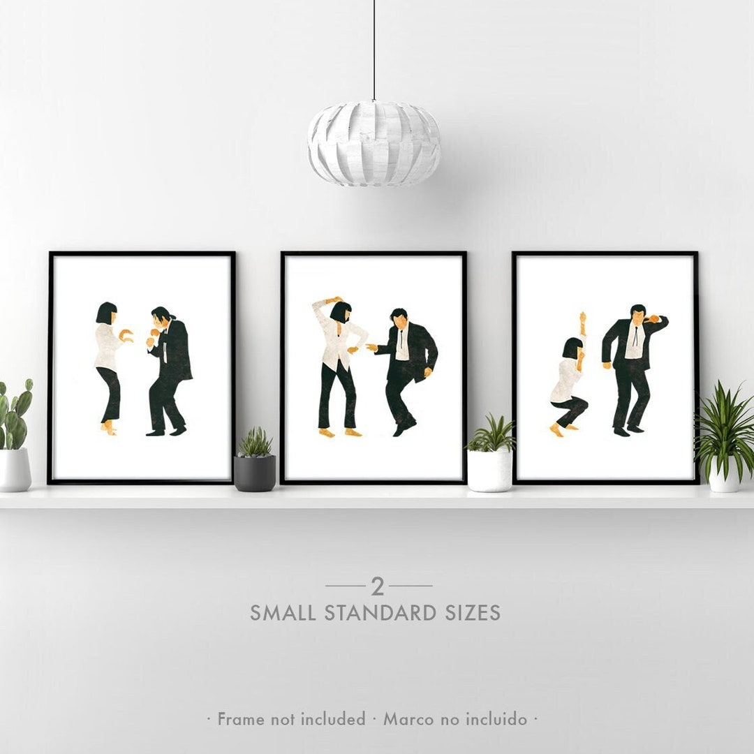 Pulp Fiction - Movie Poster Set | Mia Wallace Vincent Vega | Jack ...