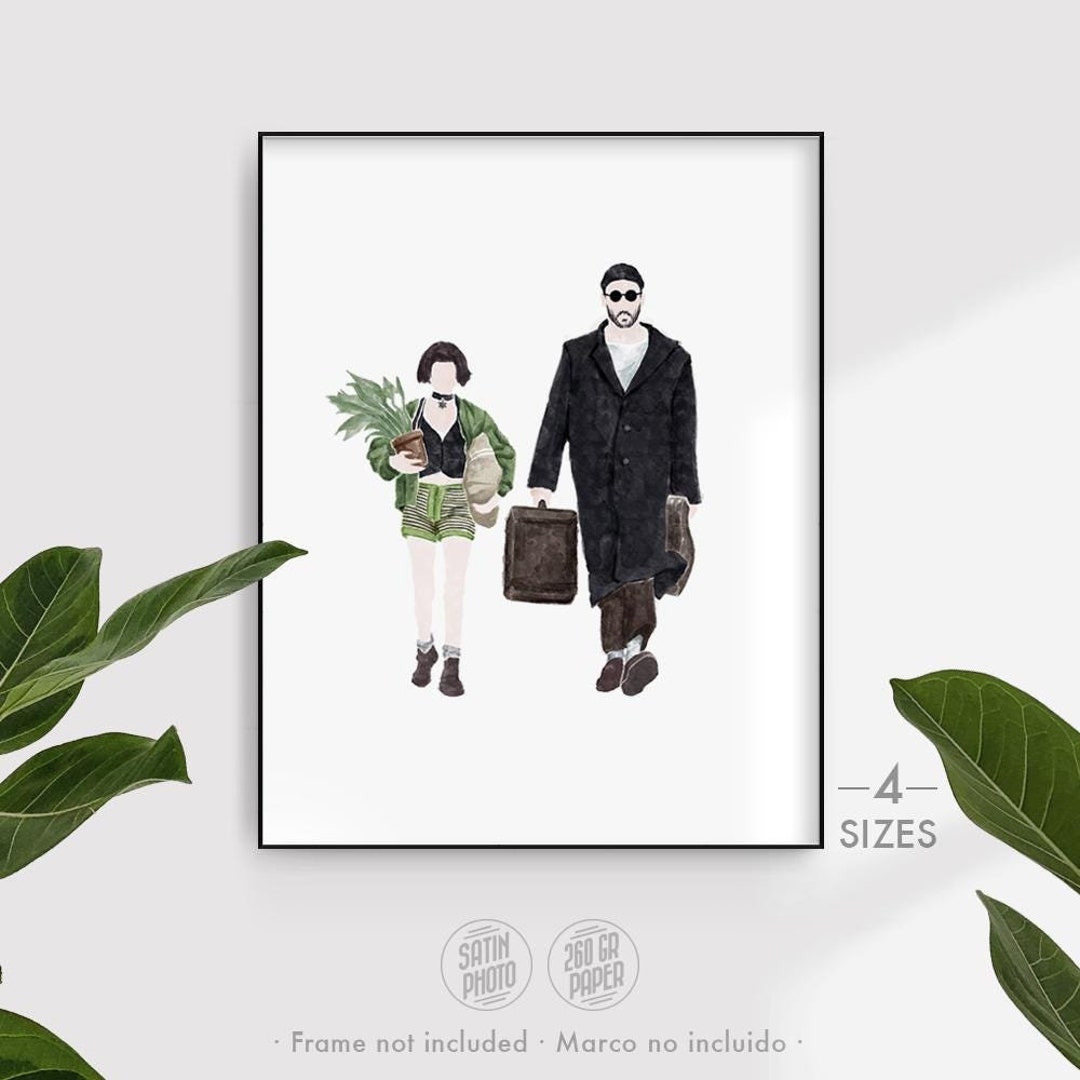 Leon and Mathilda Poster | Minimalist Movie Scene Print | Leon the ...