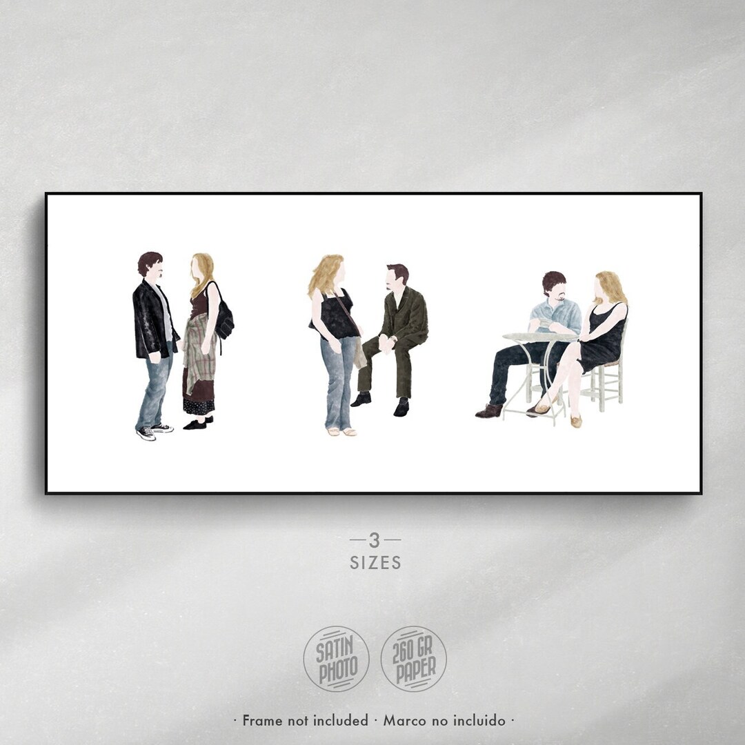 Before Trilogy Movie Poster / Sunrise Sunset Midnight Jesse - Etsy