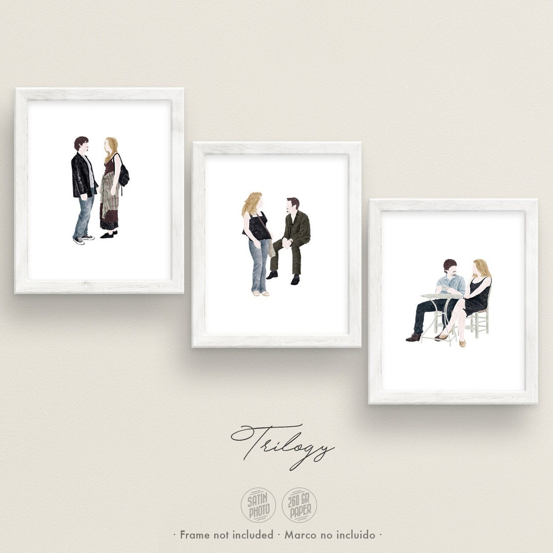 Before Trilogy Poster Prints Set / Sunrise Sunset Midnight Jesse Celine ...