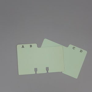 Rolodex Dividers Alphabet Set / Letterpress Die-cut and Printed - Etsy