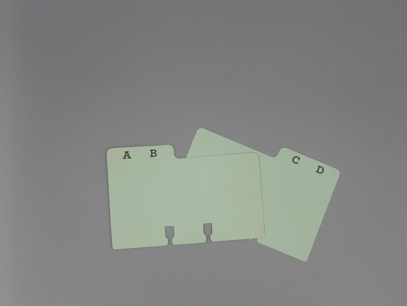 Rolodex Dividers Alphabet Set / Letterpress Die-cut and Printed - Etsy
