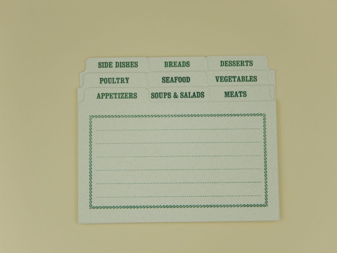Royal Natural Recipe Box Divider Set / 3"x5" Size - Etsy