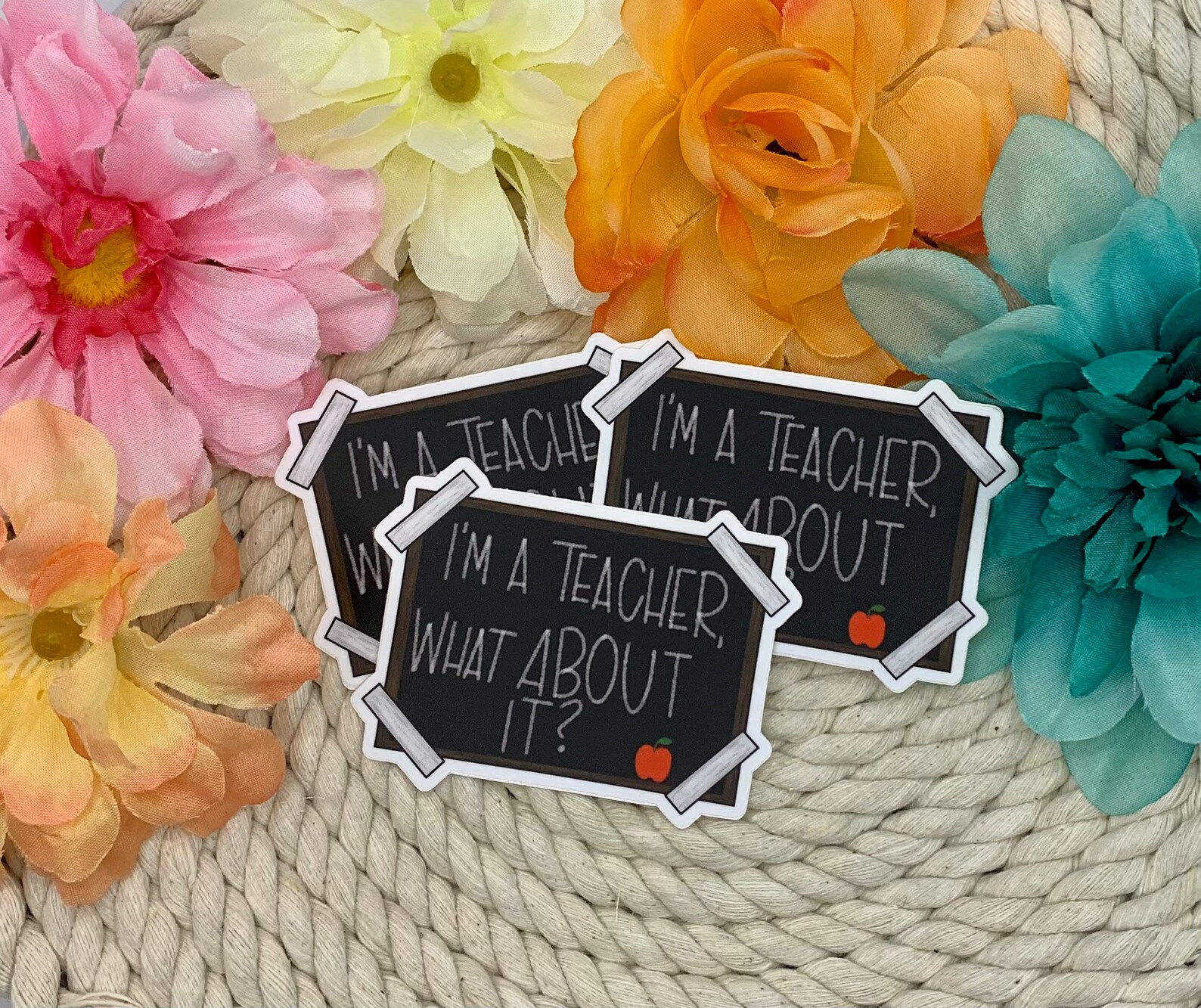 Cute Teacher Sticker Water Bottle Laptop Sticker - Etsy