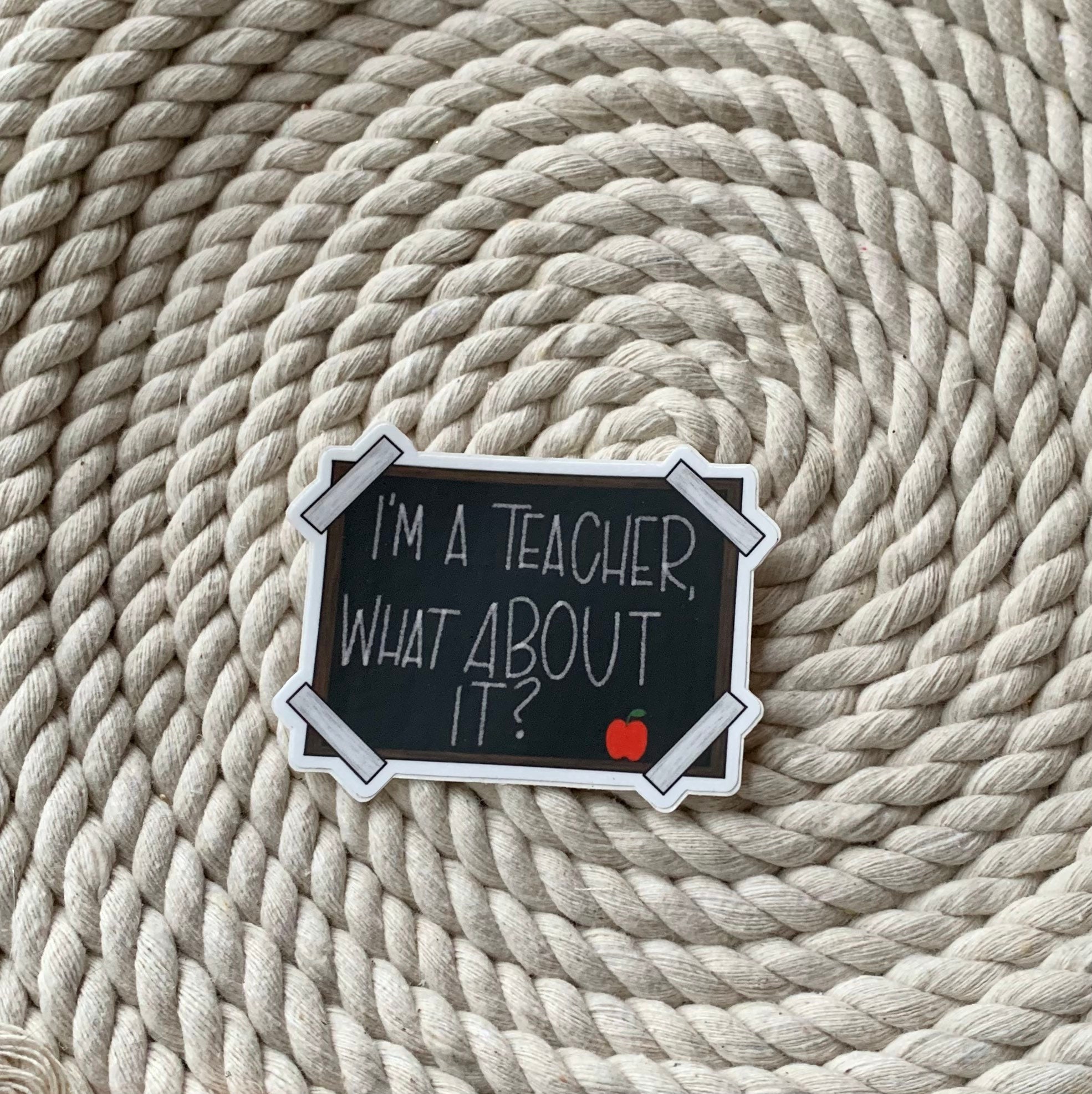 Cute Teacher Sticker Water Bottle Laptop Sticker - Etsy