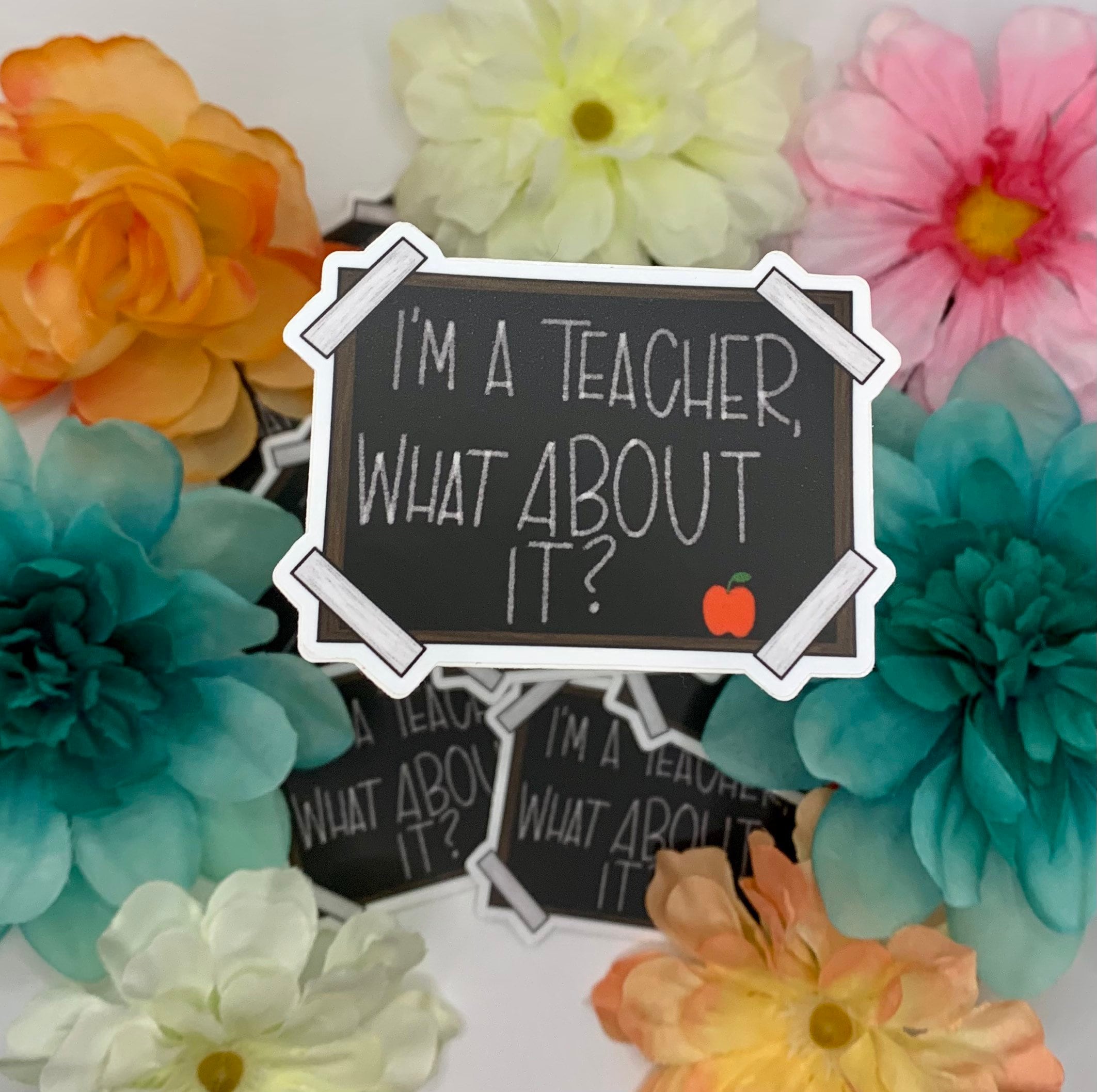 Cute Teacher Sticker Water Bottle Laptop Sticker - Etsy