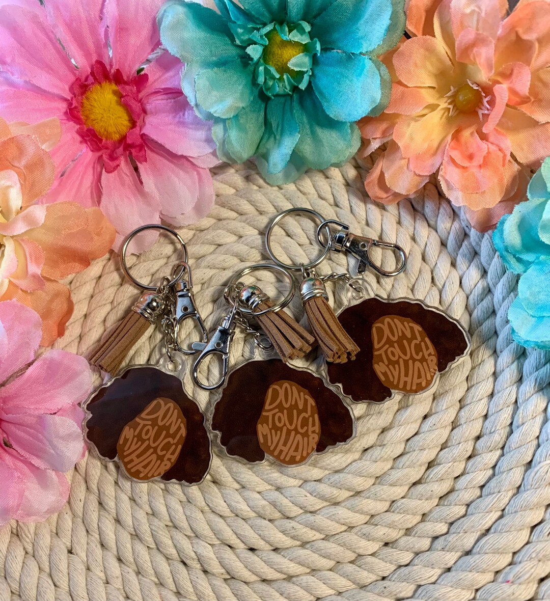 Don’t Touch My Hair Keychain| Cute Black Girl Keychain| Keychain for ...