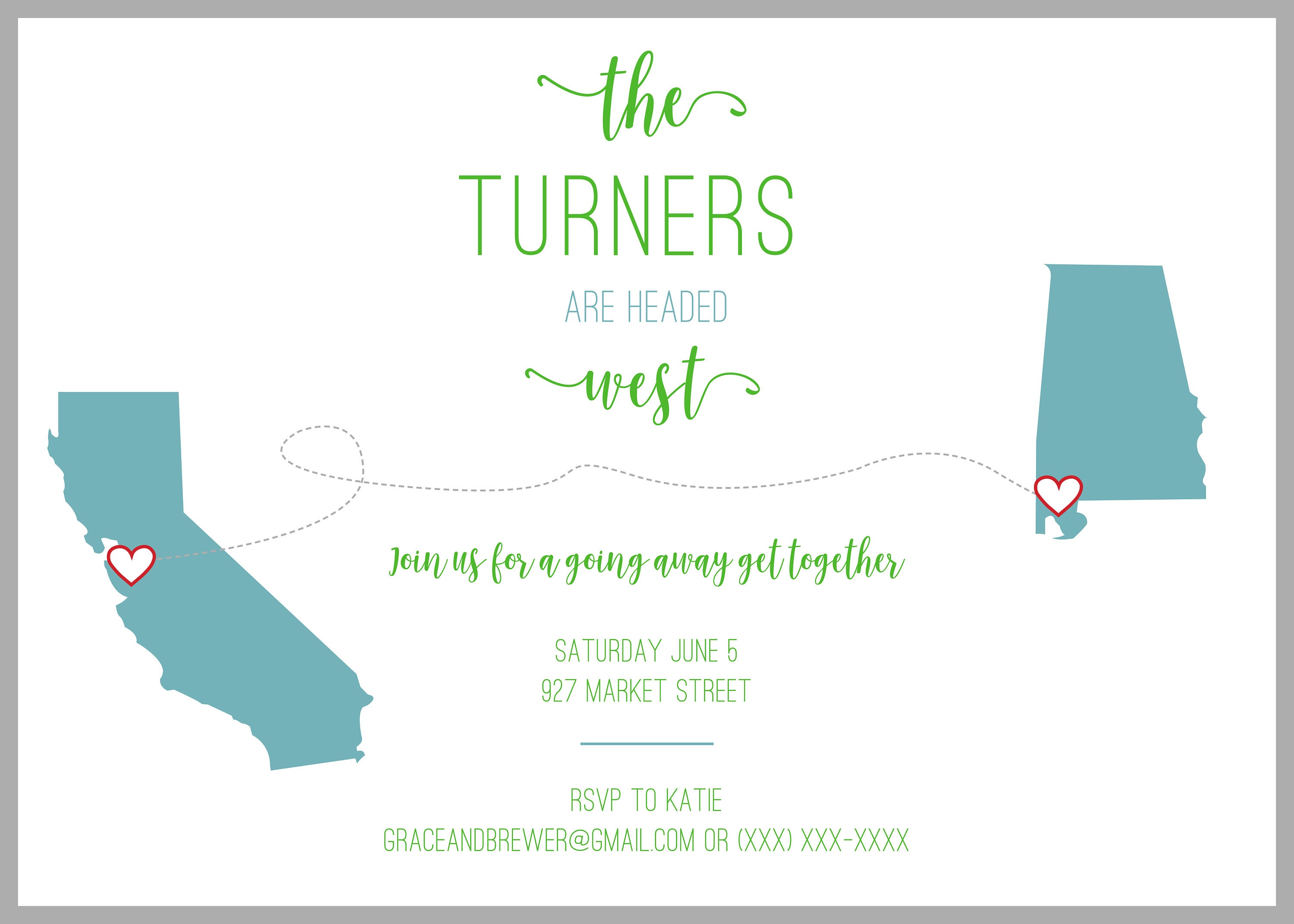 Going Away Party Invitation, Moving Party - DIGITAL COPY - Etsy