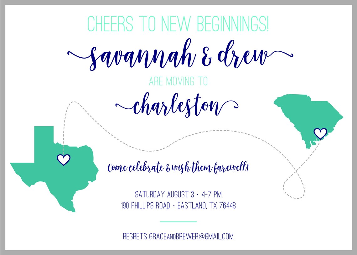 Going Away Party Invitation, Moving Party - DIGITAL COPY - Etsy