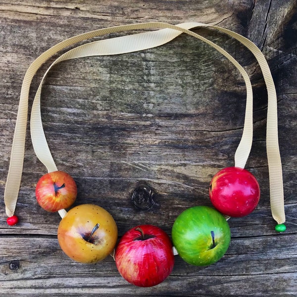 Hand Painted Wooden Apples - Etsy