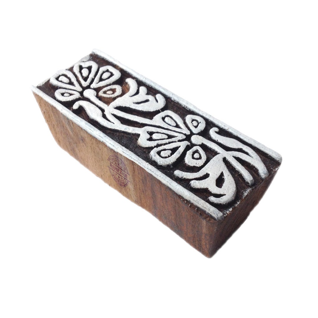 Baren for Block Printing Wooden Print Stamps for Saree Border Textile ...