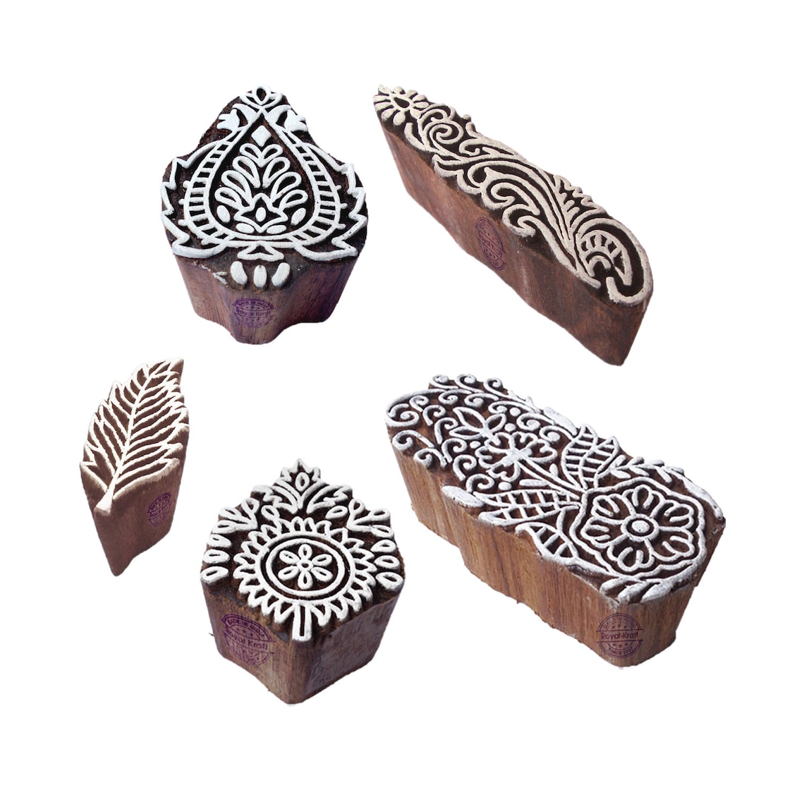 Retro Designs Wooden Printing Stamps for Block Printing on | Etsy