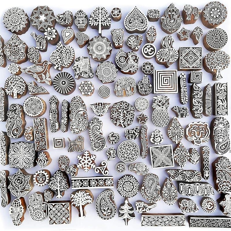 Round Wood Block Stamps - Etsy