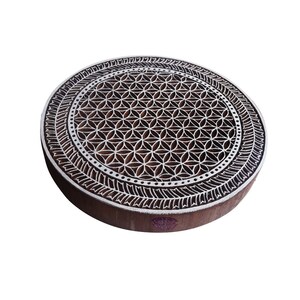 8 Inches Big Round Wooden Floral Print Stamp Blocks for - Etsy