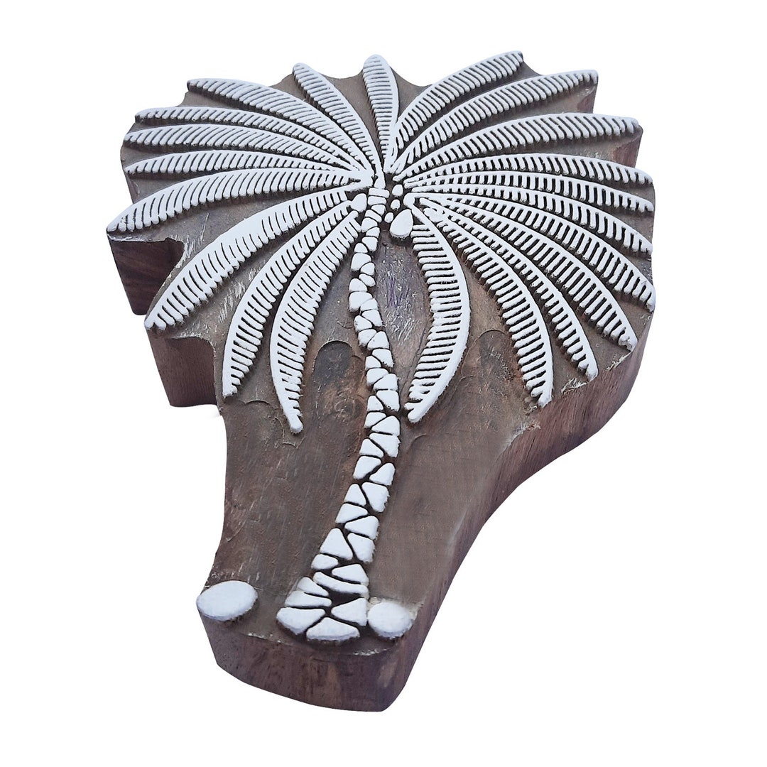 Textile Big Wooden Stamps Tree Shapes for Block Printing at Home ...