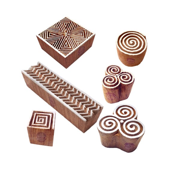 Asian Traditional Wooden Print Stamps DIY Textile and Paper | Etsy