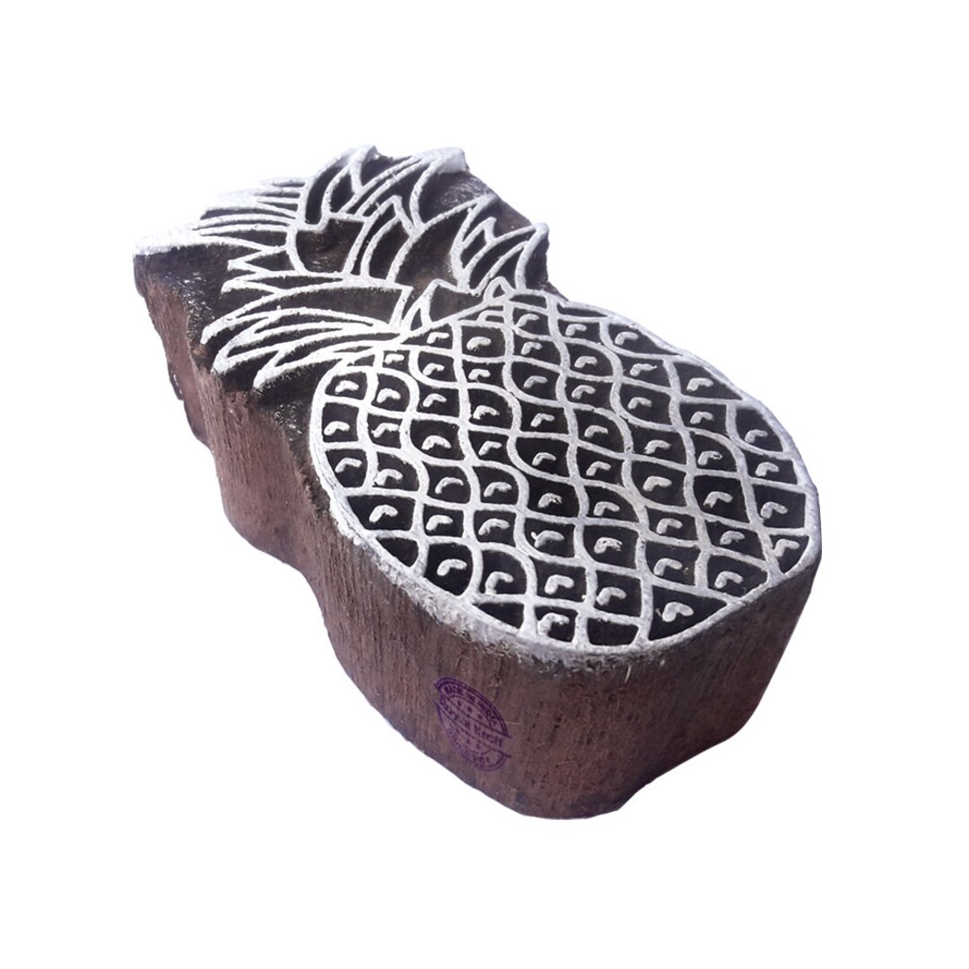 Indian Wooden Printing Fruit Block Stamps for School Project or Fabric ...