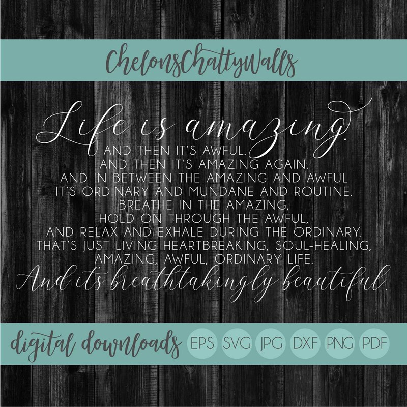 Life is Amazing - Etsy