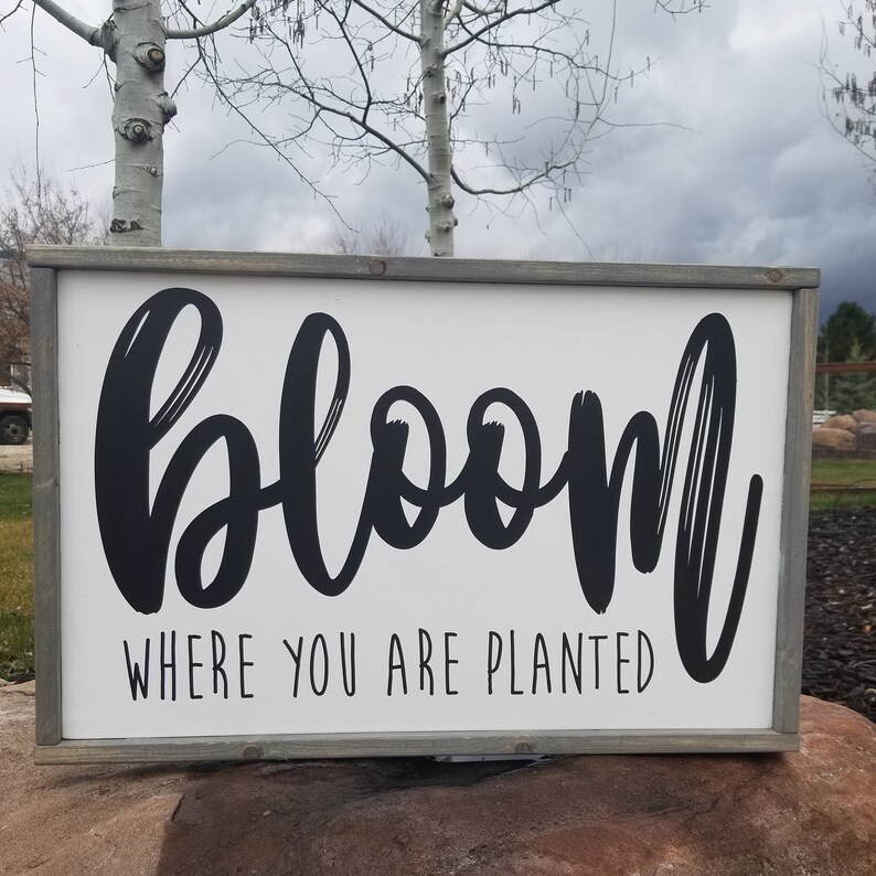 Bloom Where You Are Planted Spring Vinyl Spring Decor | Etsy