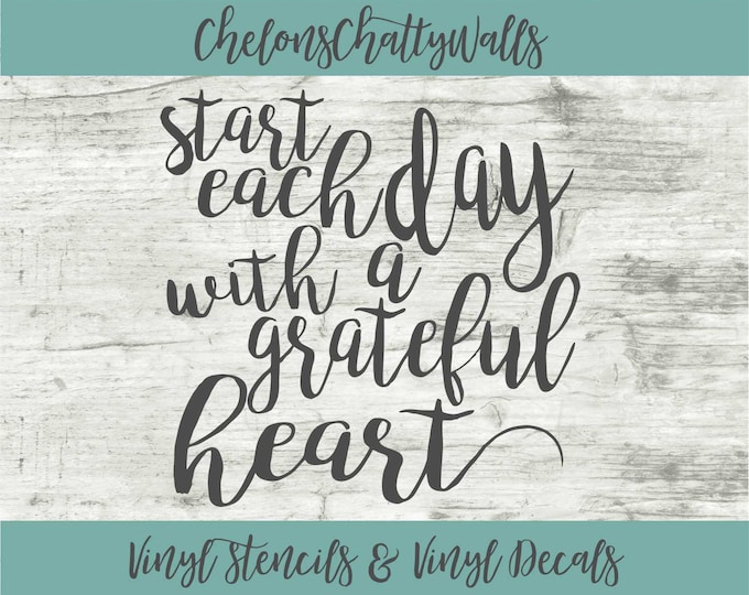 Give Thanks Vinyl Stencil Vinyl Decal Thankful Stencil Wood - Etsy