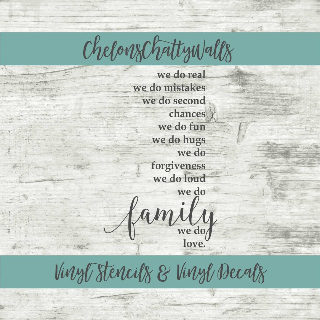 We Do Family Vinyl Stencil, We Do Family Vinyl Decal, Home Sign, Vinyl ...