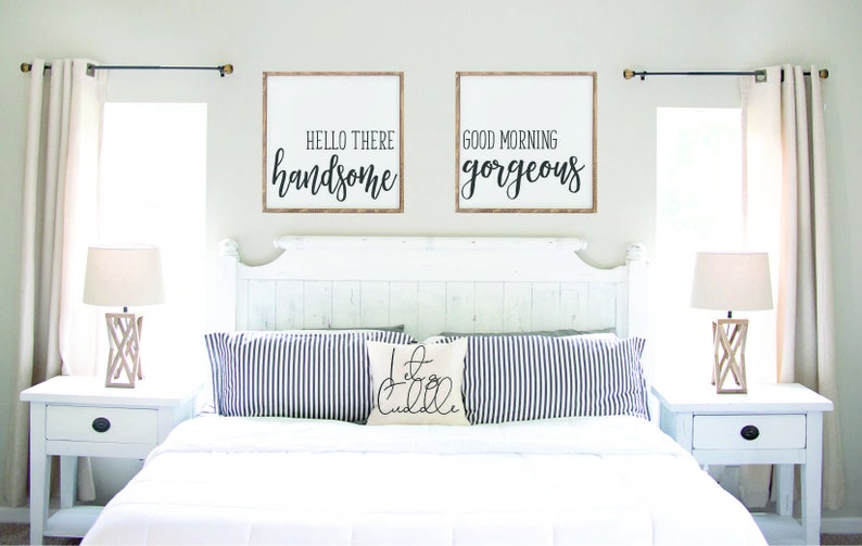 Hello There Handsome Stencil Good Morning Gorgeous Stencil | Etsy