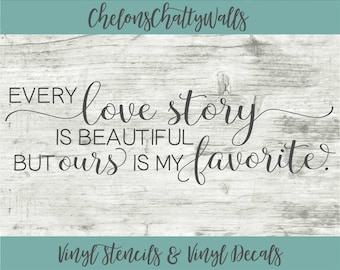 We Decided On Forever Stencil Forever Vinyl Decal Wood Sign | Etsy