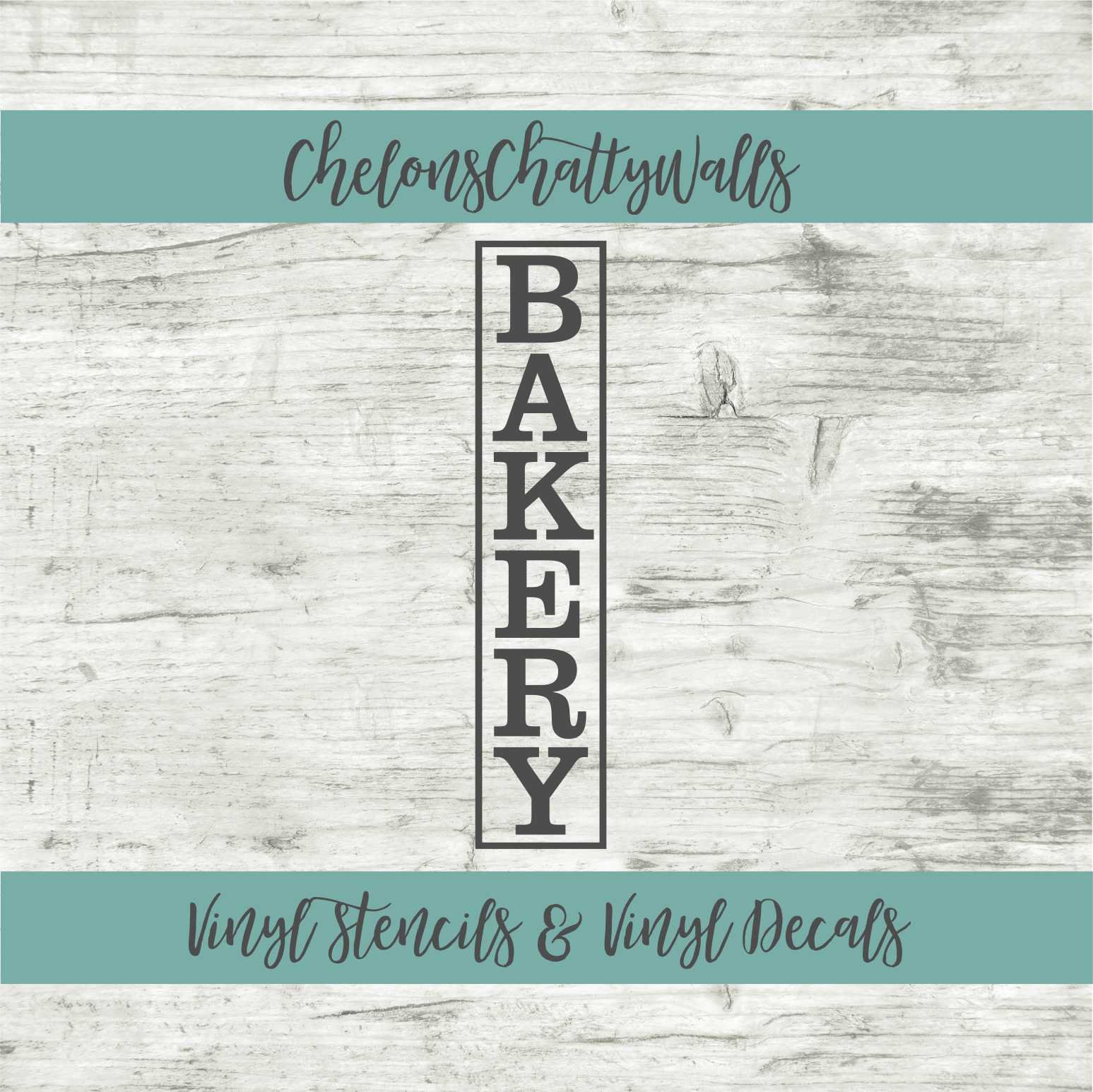 Bakery Vinyl Stencil Bakery Vinyl Decal Kitchen Sign Vinyl | Etsy